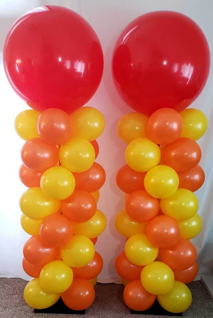 Spiral balloon columns are used for many purposes at events - Balloons ...